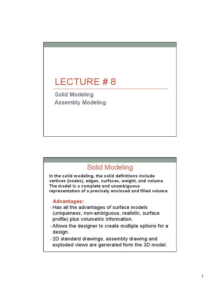 Solid Modeling Techniques Overview | PDF | Vertex (Geometry) | Manifold
