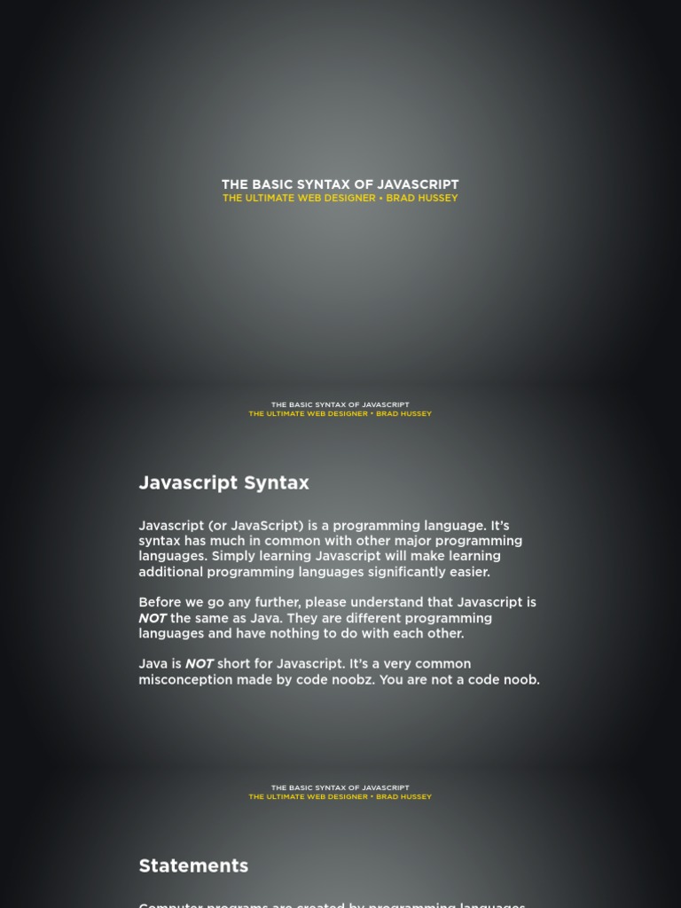 111 Javascript Syntax Pdf Java Script Variable Computer Science 1573