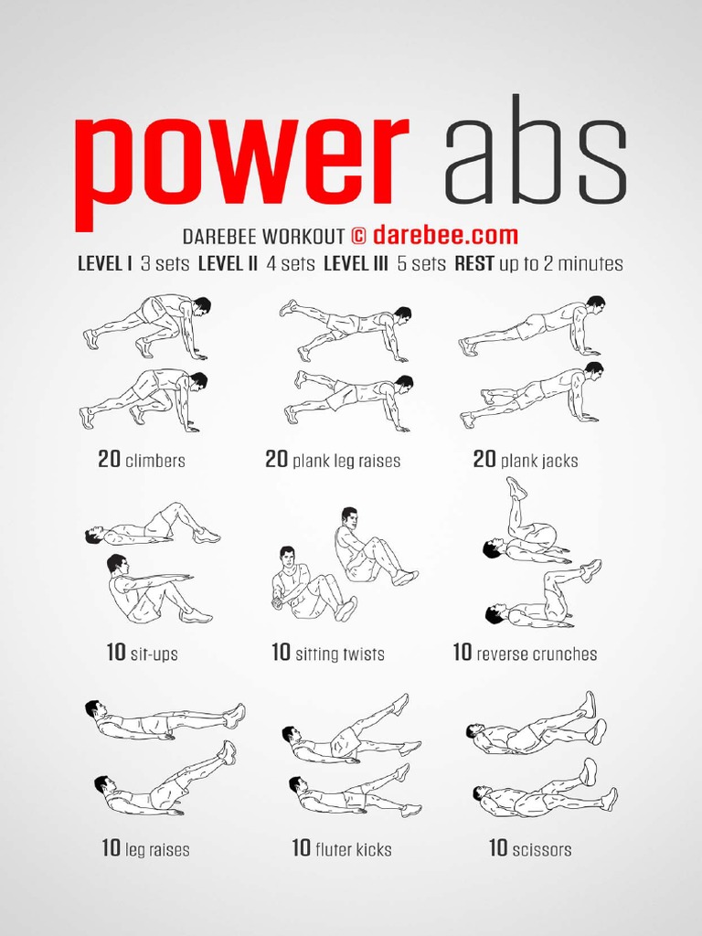 Power Abs Workout PDF | PDF
