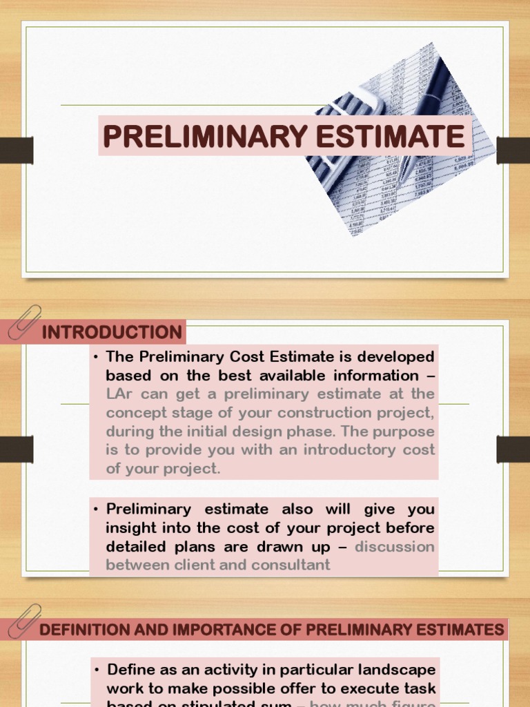 2 Tutorial Prelim Estimate | PDF | Drainage | Architect