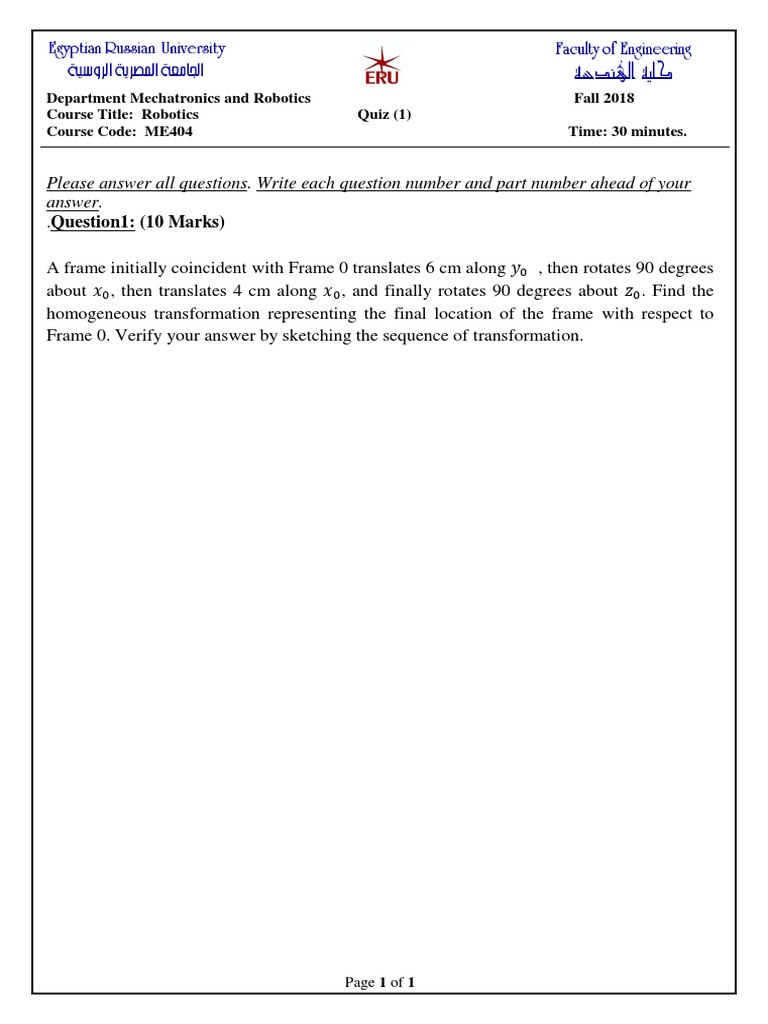 Please Answer All Questions. Write Each Question Number and Part Number ...