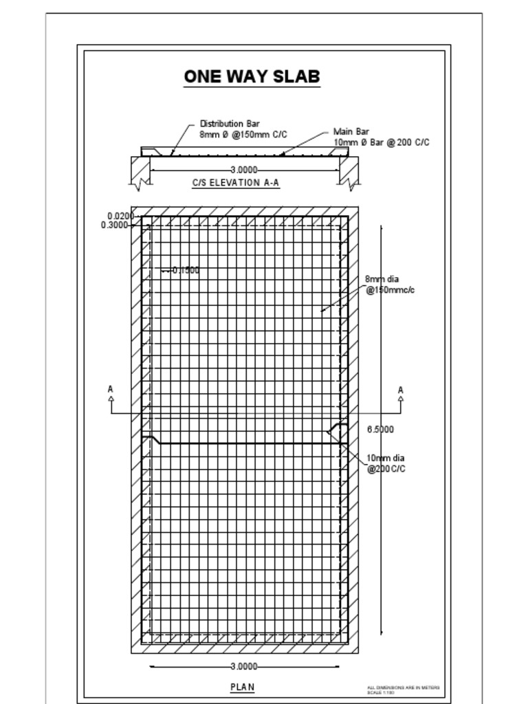 One Way Slab Structural Plan | PDF | Technology & Engineering