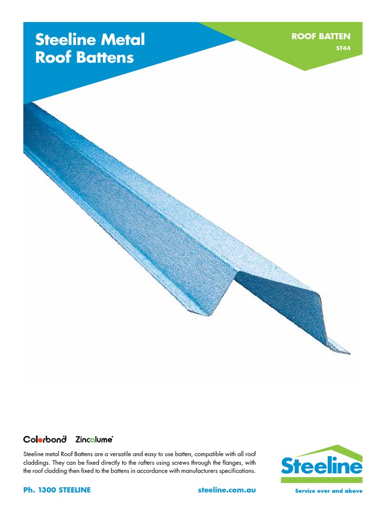 Steeline Metal Roof Battens Guide | PDF | Roof | Screw