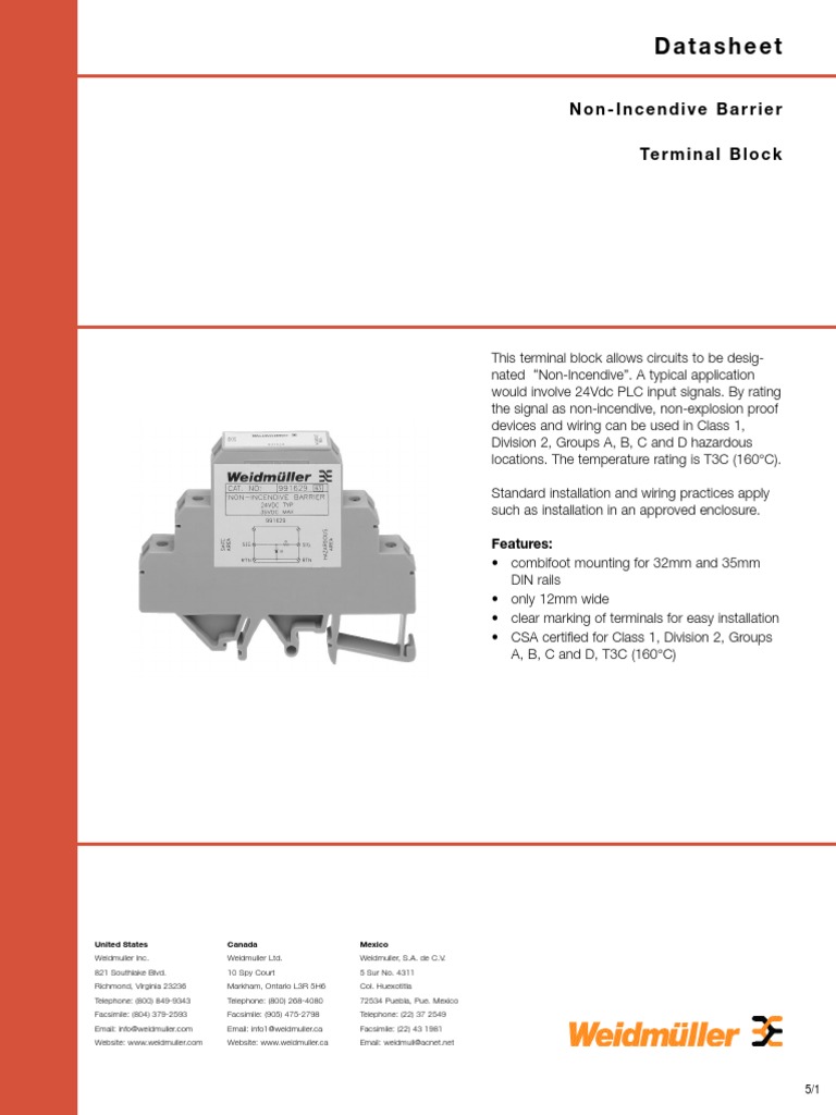 HL04 Non-Incendive Barrier Terminal Block | PDF | Electrical Wiring ...