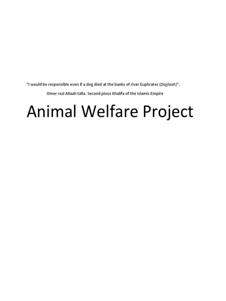 Animal Welfare Project | PDF | Animal Welfare | Zoo