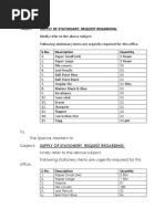 Office Stationery Request Form | PDF