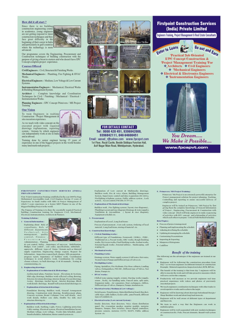 Engineering Training for EPC Projects | PDF | Precast Concrete | Duct ...