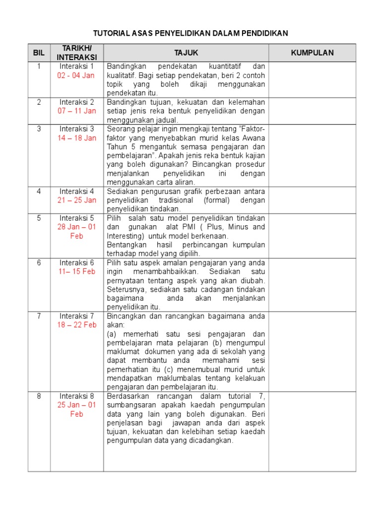 Soalan Tutorial Pbkk3143 Pakk3143 | PDF