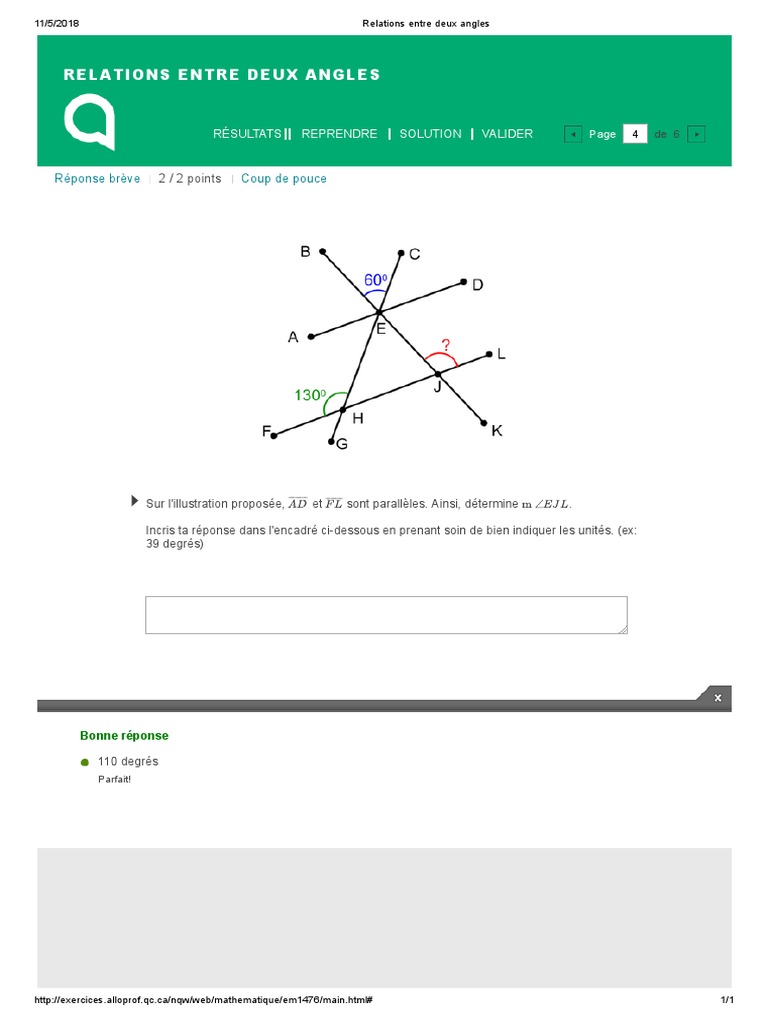 Relations Entre Deux Angles | PDF
