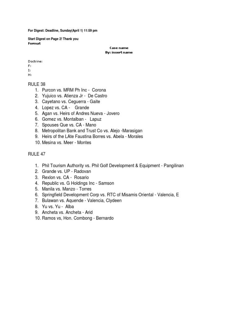 April 2 Rule 38 and Rule 47 | PDF | Lawsuit | Judgment (Law)