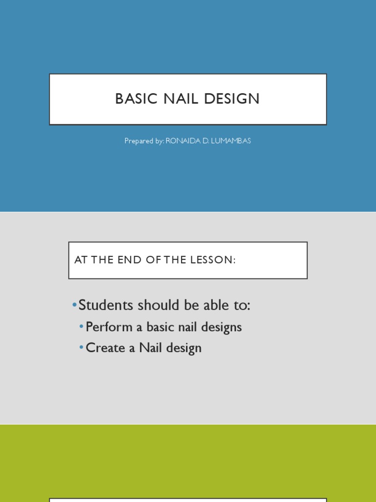 Basic Nail Design | PDF | Nail (Anatomy) | Foot