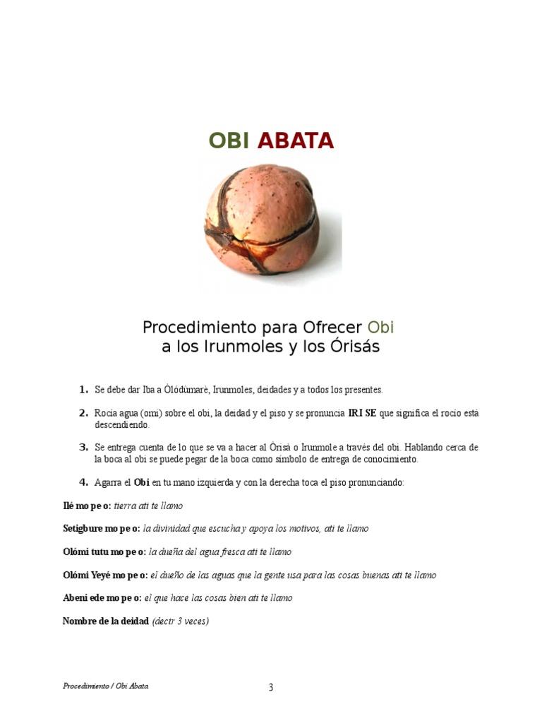 Guia Obi Abata | PDF | Oración | Ligero