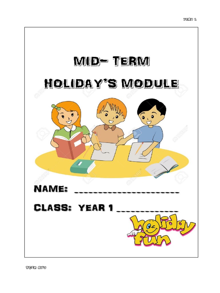 Holiday Module For English Year 1 | PDF | Men's Movement | Parenting