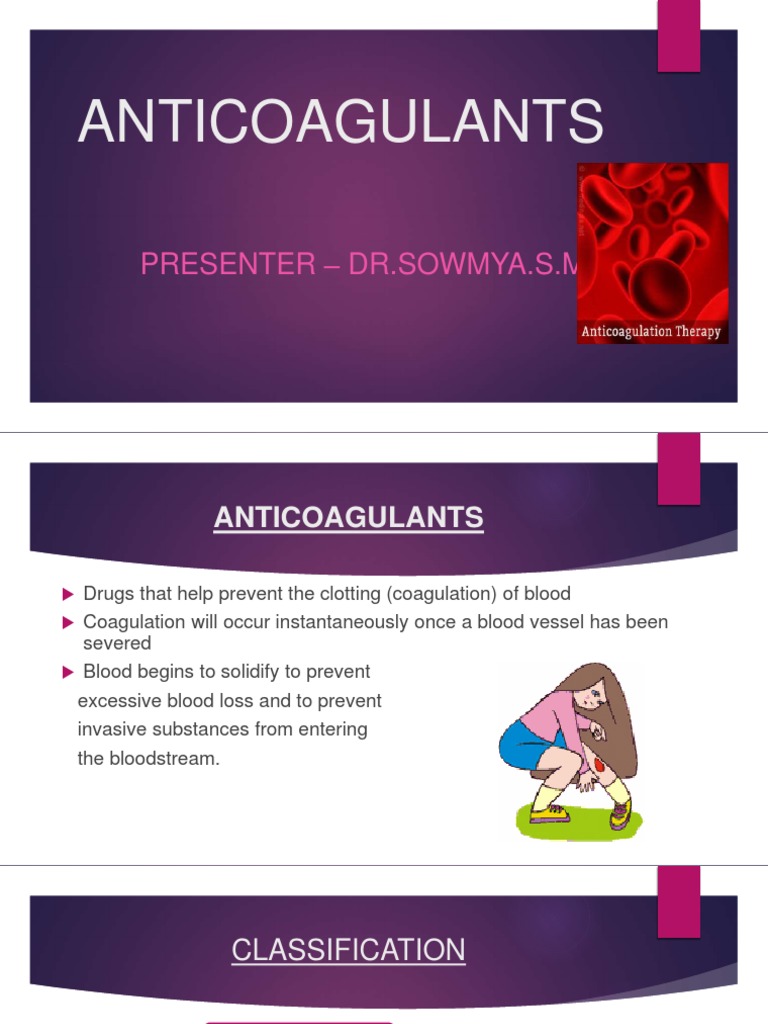 Overview of Anticoagulants and Their Uses | PDF | Coagulation | Thrombosis