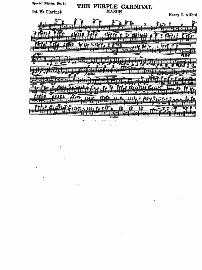 The Purple Carnival 1st Clarinet PDF | PDF