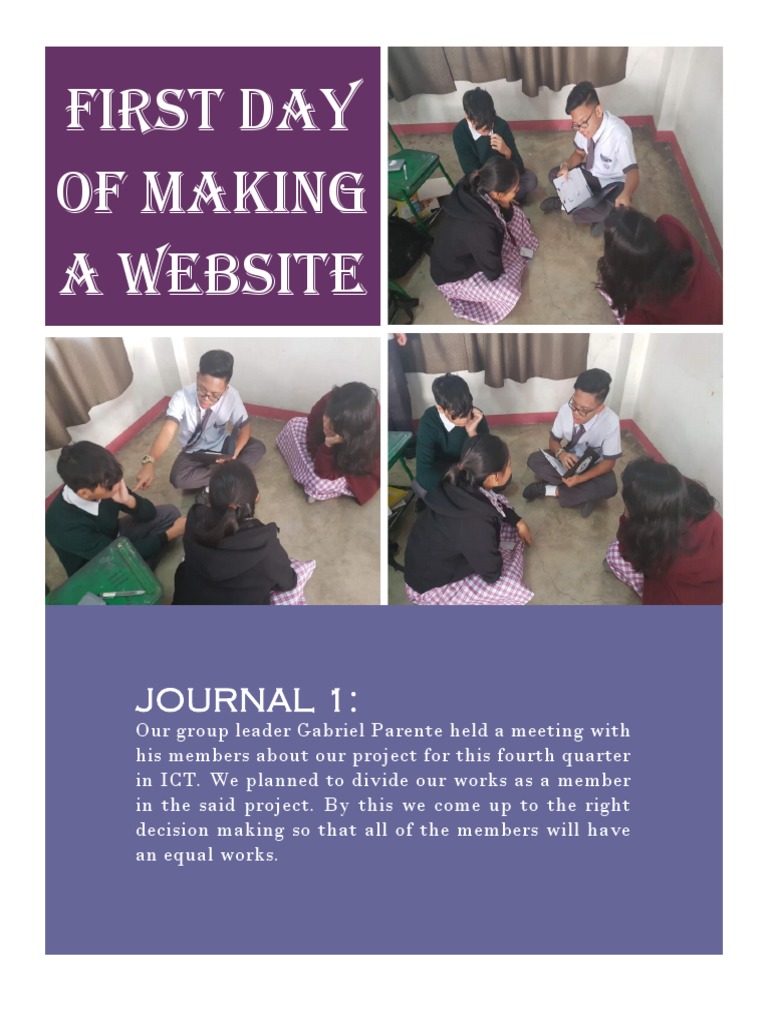 First Day of Making A Website: Journal 1 | PDF | Career & Growth