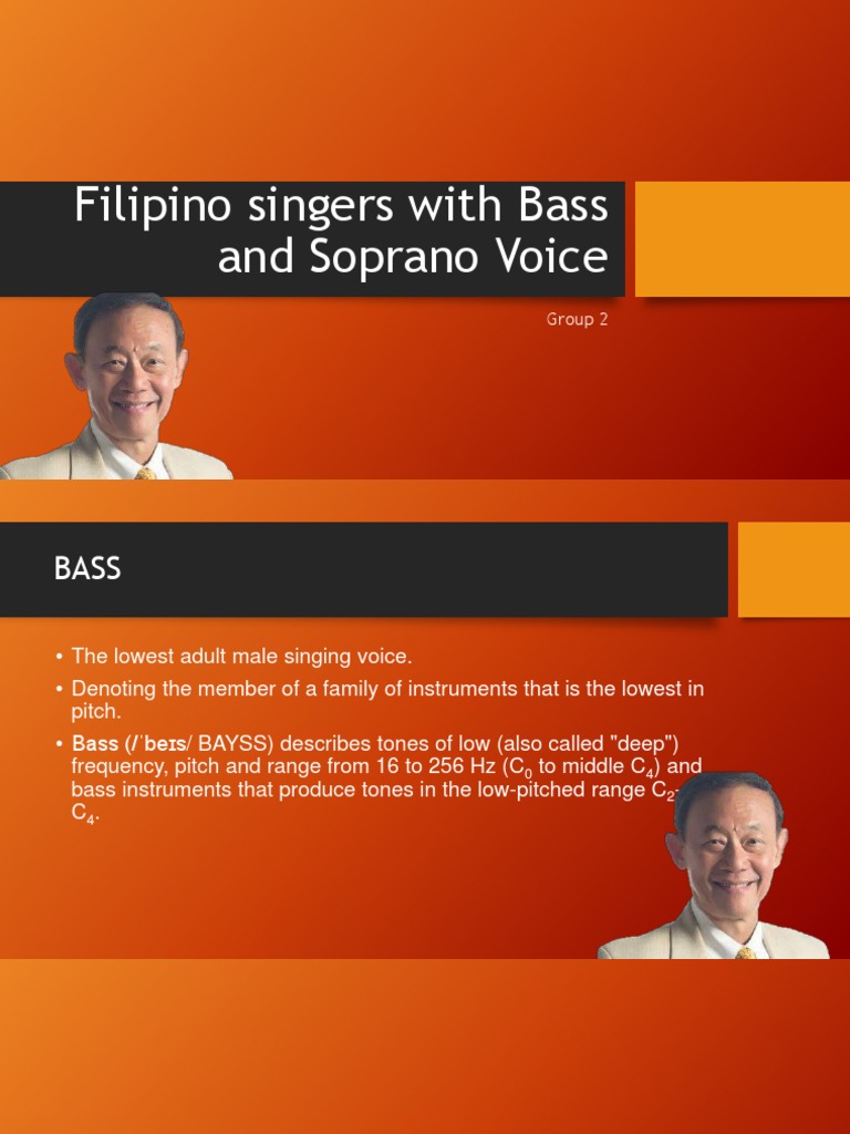 Filipino Singers With Voices of Soprano and Baritone | PDF | Singing ...