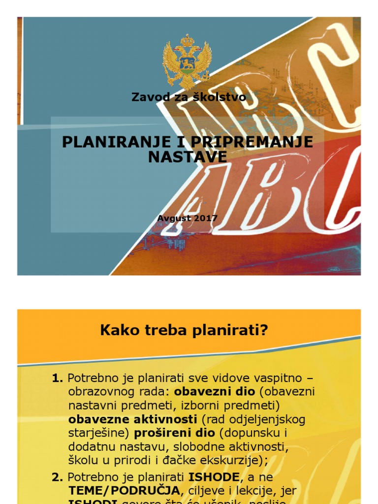 Planiranje I Pripremanje Nastave | PDF
