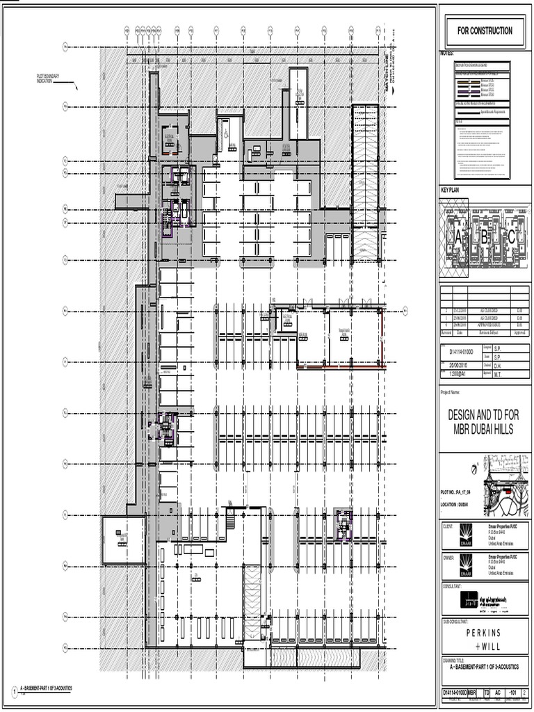 Site Plan and Acoustic Design Legend for Proposed Construction Project ...