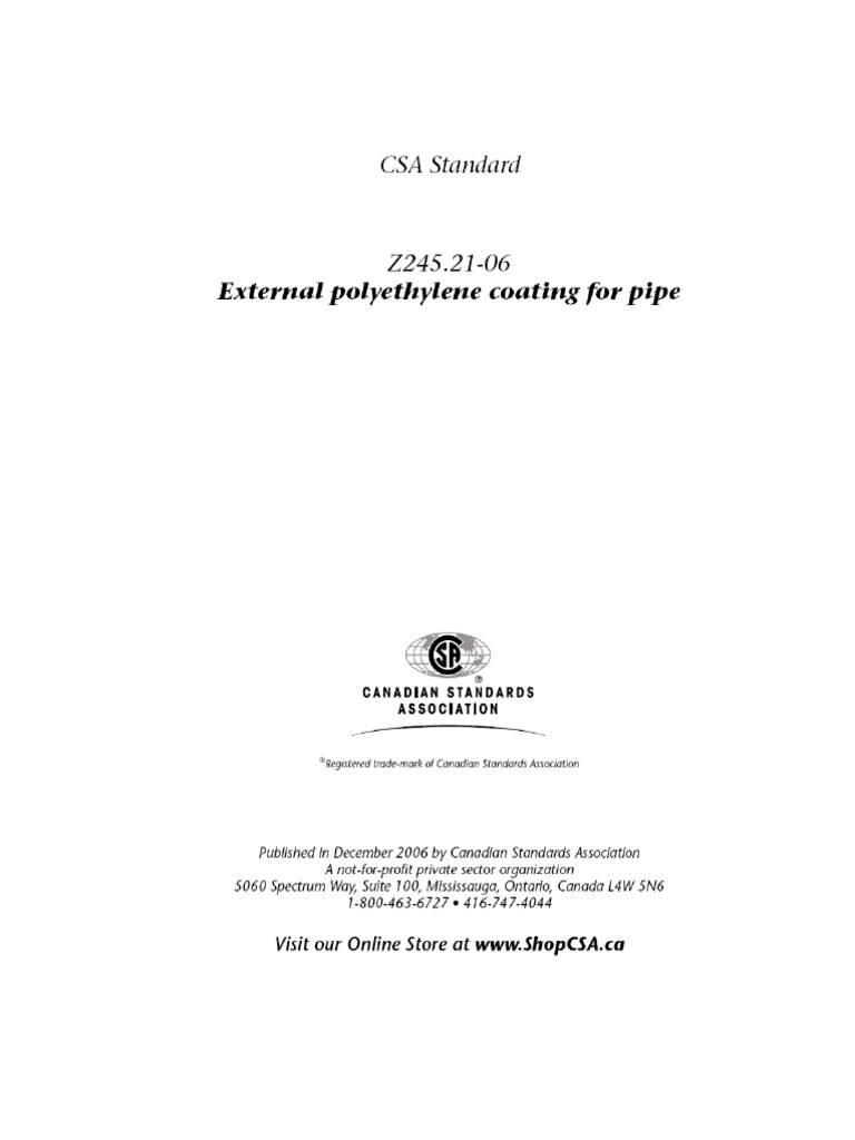 CSA Z245 Pages | PDF