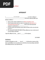 Dual Name Affidavit | PDF