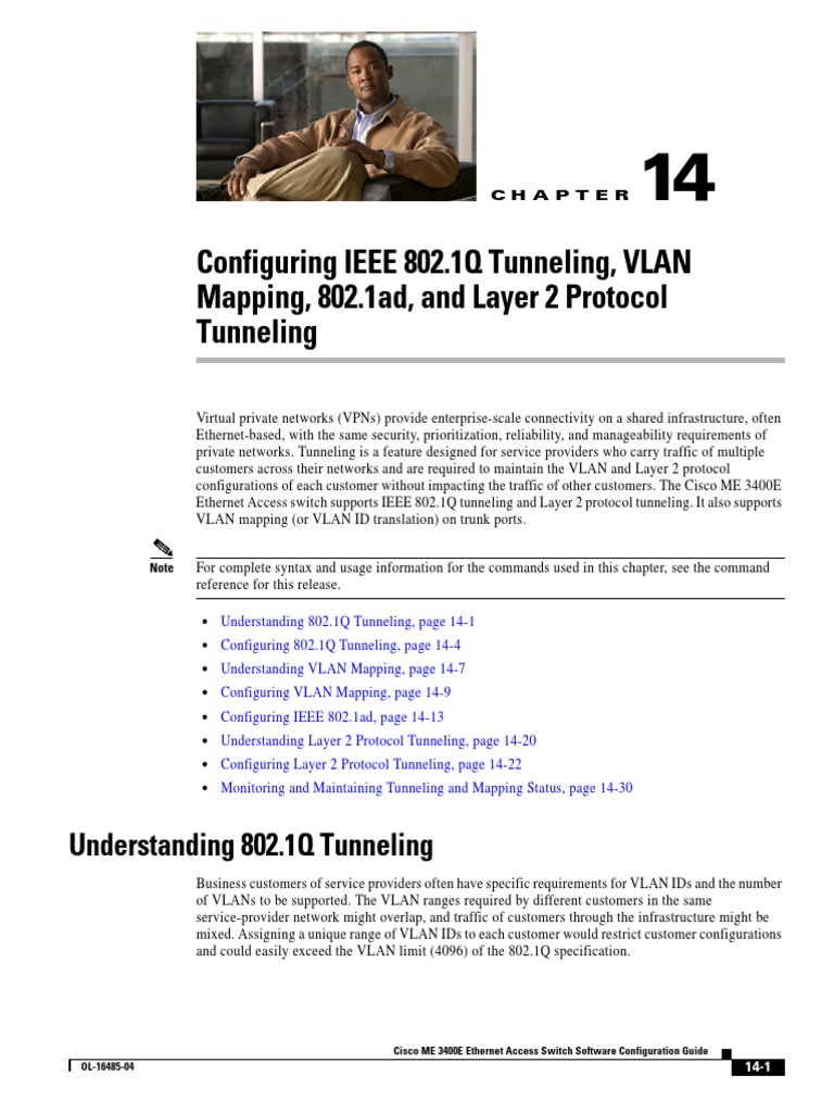 Configuring IEEE 802.1Q Tunneling, VLAN Mapping, 802.1ad, and Layer 2 Protocol Tunneling | PDF ...