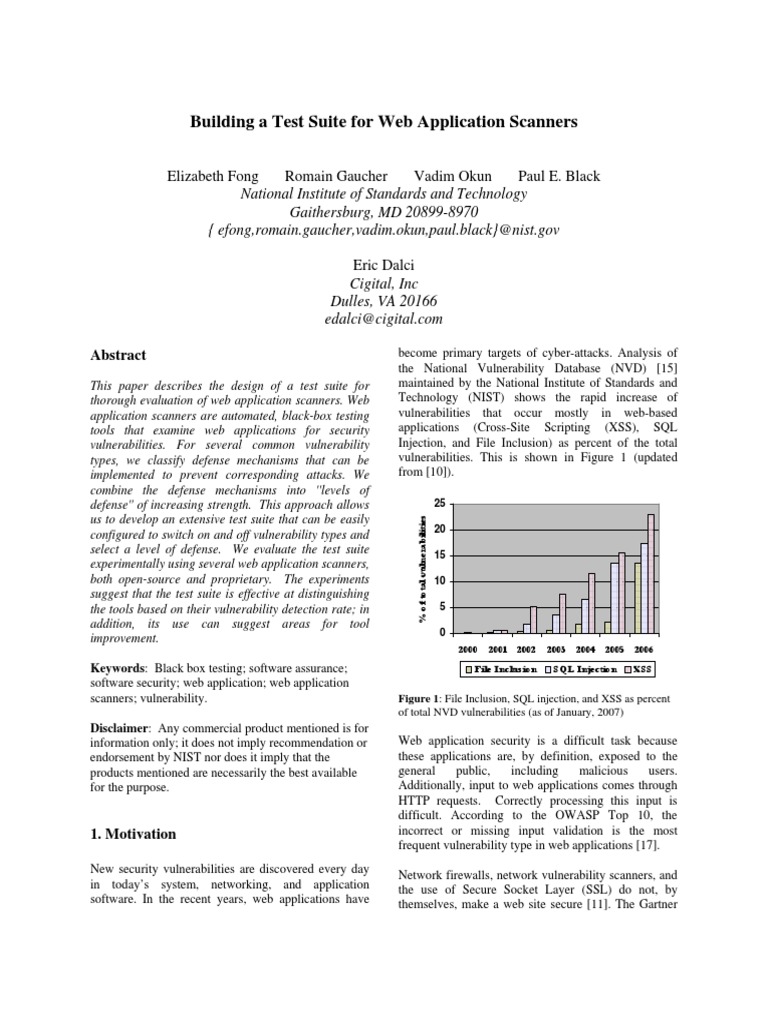 Building A Test Suite For Web Application Scanners | PDF ...