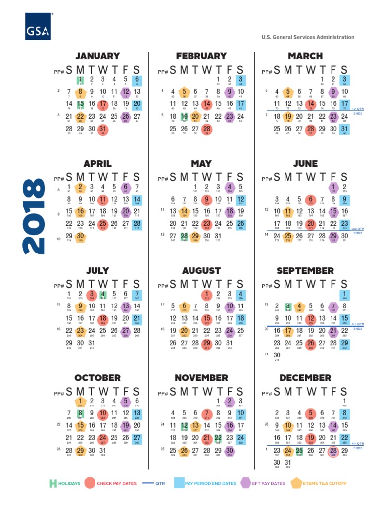 2018 Payroll Calendar and Holidays | PDF | Government Agencies ...