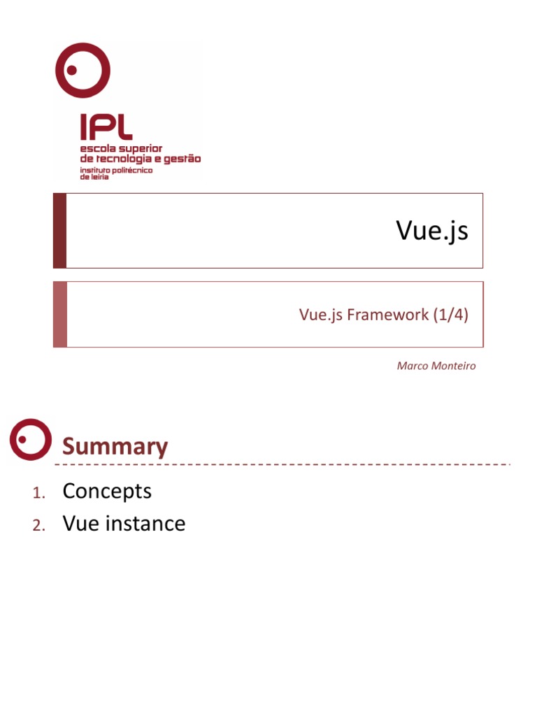 Vue - Js Framework (1/4) | PDF | Software | Computer Engineering