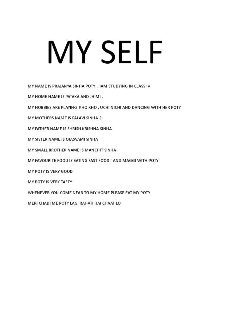 My Self | PDF