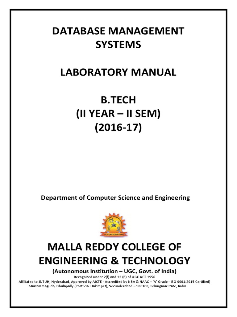 Lab Manual | PDF | Relational Database | Oracle Database