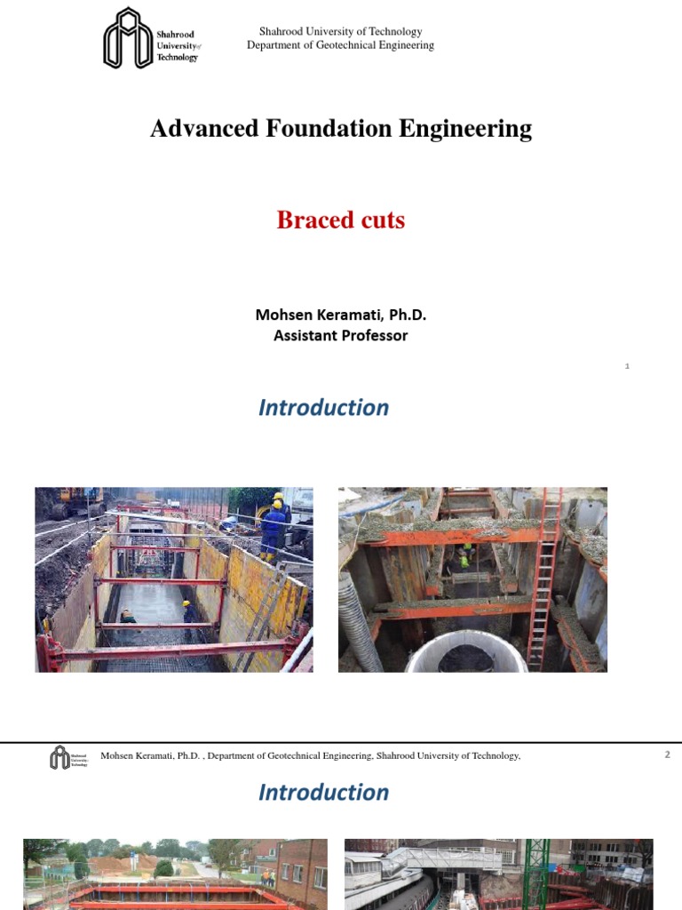 Advanced Foundation Engineering: Braced Cuts | PDF | Geotechnical ...