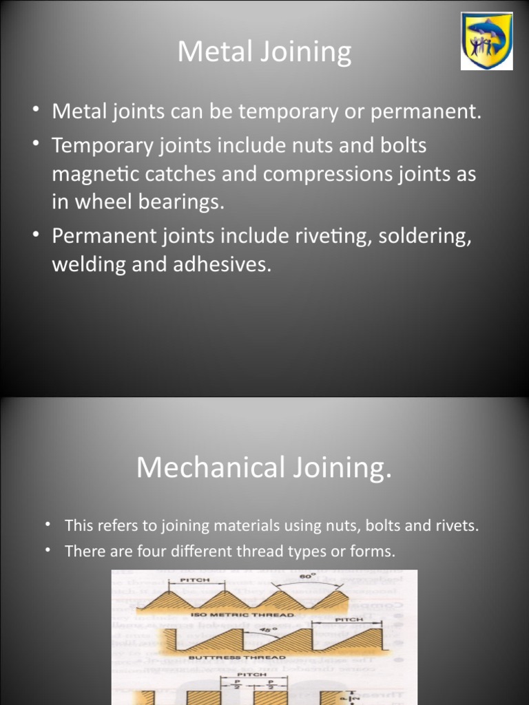 Metal Joining Techniques Guide | PDF | Rivet | Screw