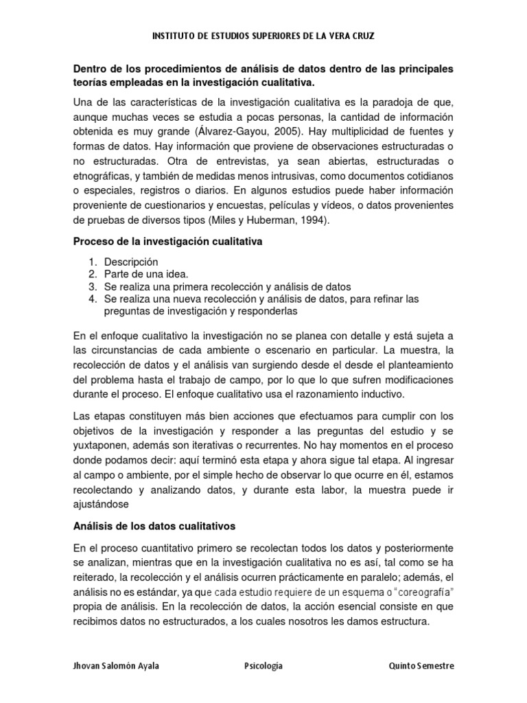 Análisis de La Conciencia | PDF | Investigación cualitativa | Información