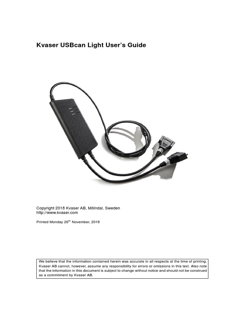 Kvaser Usbcan Light User'S Guide | PDF | Usb | Device Driver
