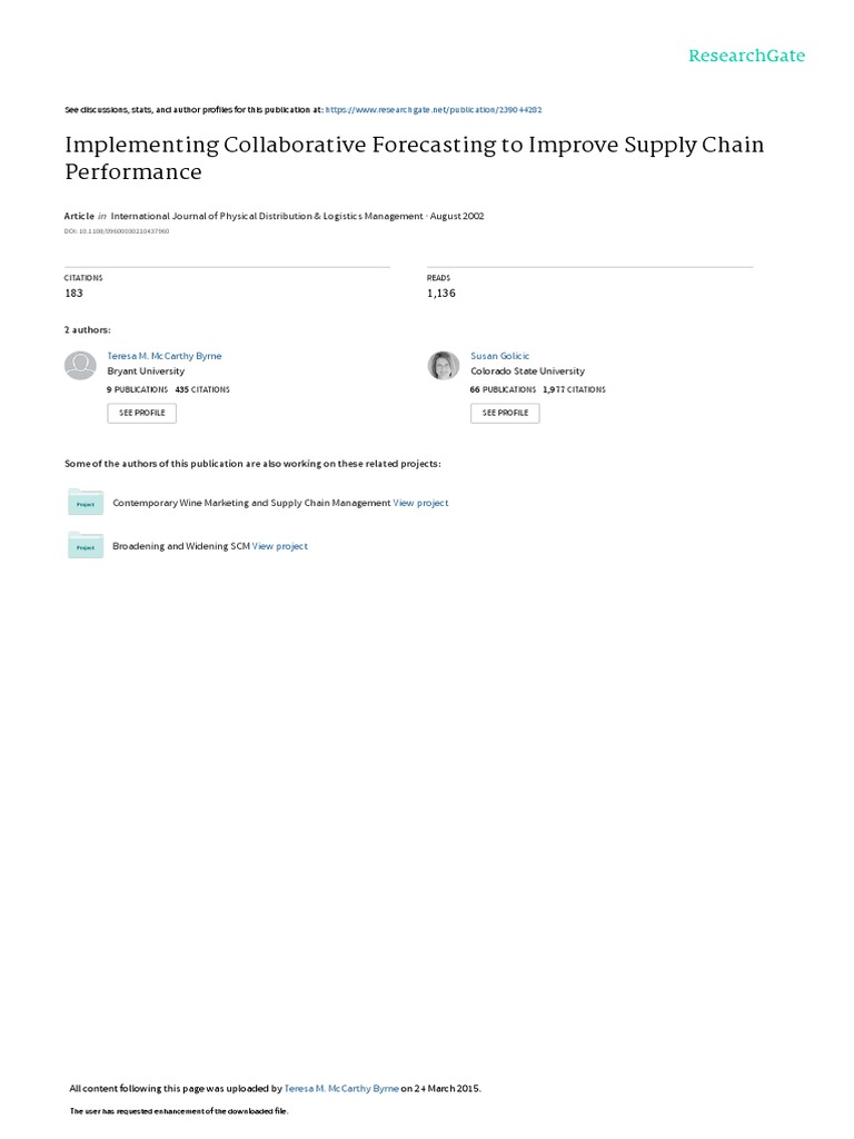 Collaborative Forecasting | PDF | Copyright | Supply Chain
