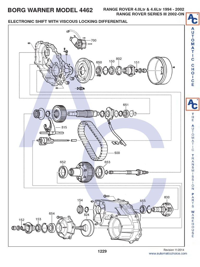Borg Warner Model 4462 | PDF | Manual Transmission | Automotive Industry