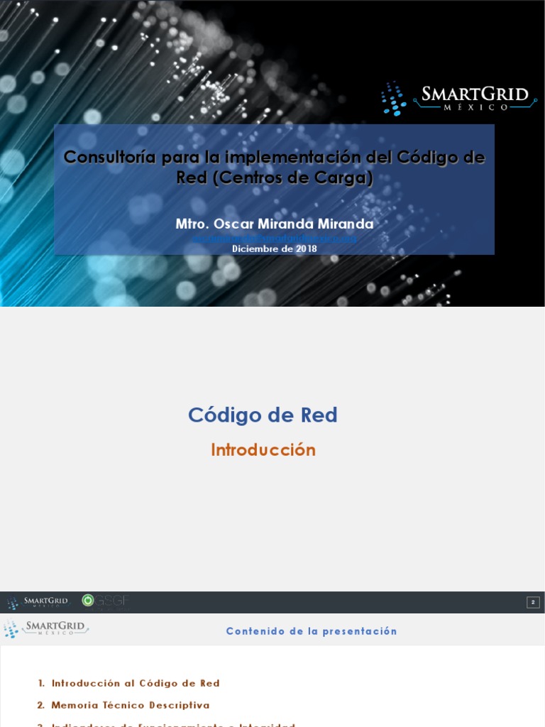 Presentacion Codigo de Red | PDF | Electricidad | Planificación