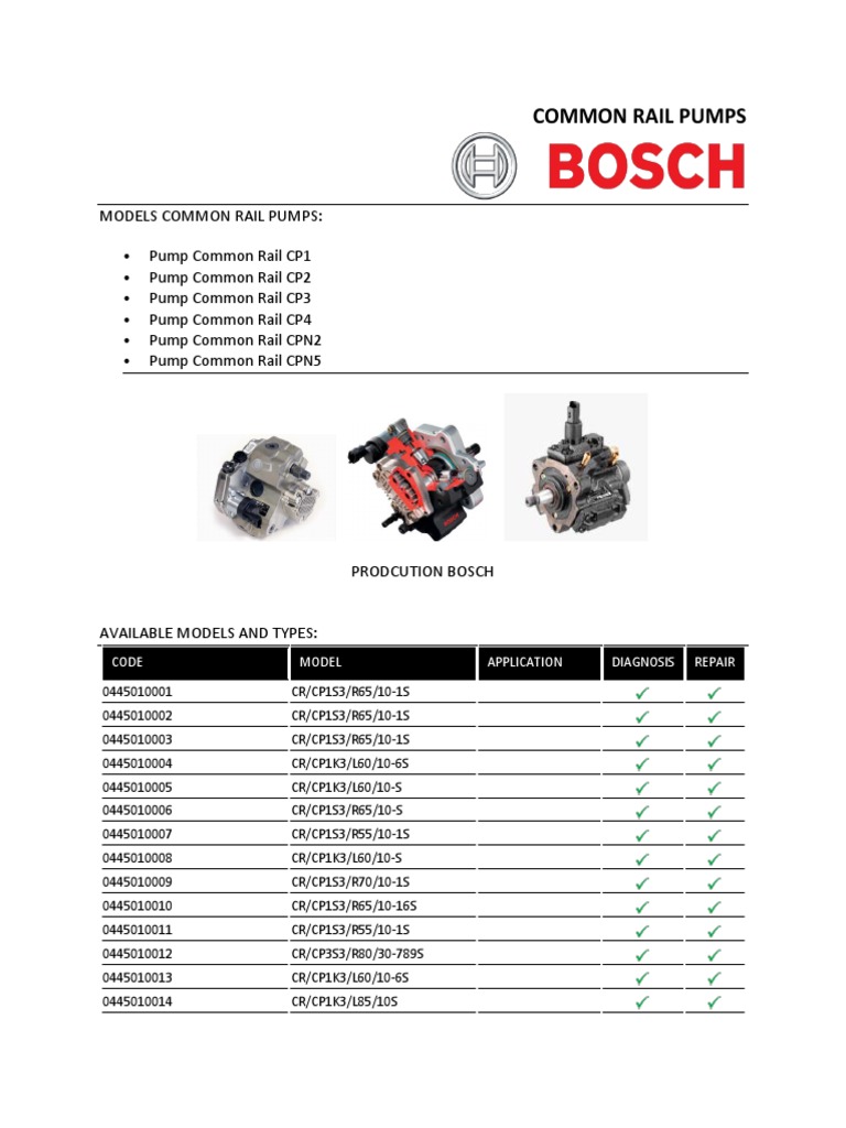 Common Rail Pumps | PDF | Chemical Energy Sources | Energy Conversion