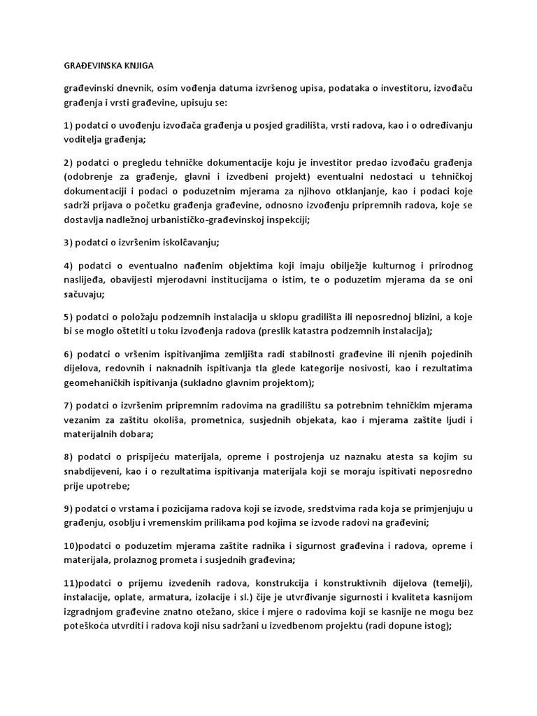 Građevinska Knjiga | PDF