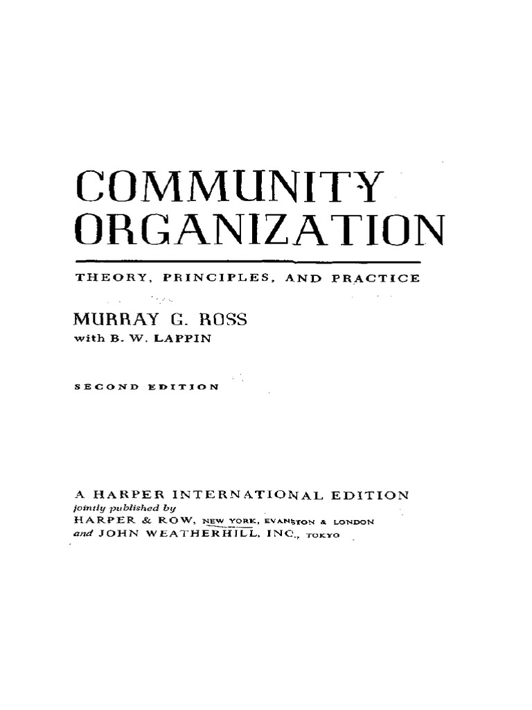 Community Organization PDF | PDF | Community | Goal