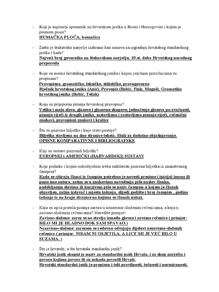 Hrvatski Jezik | PDF