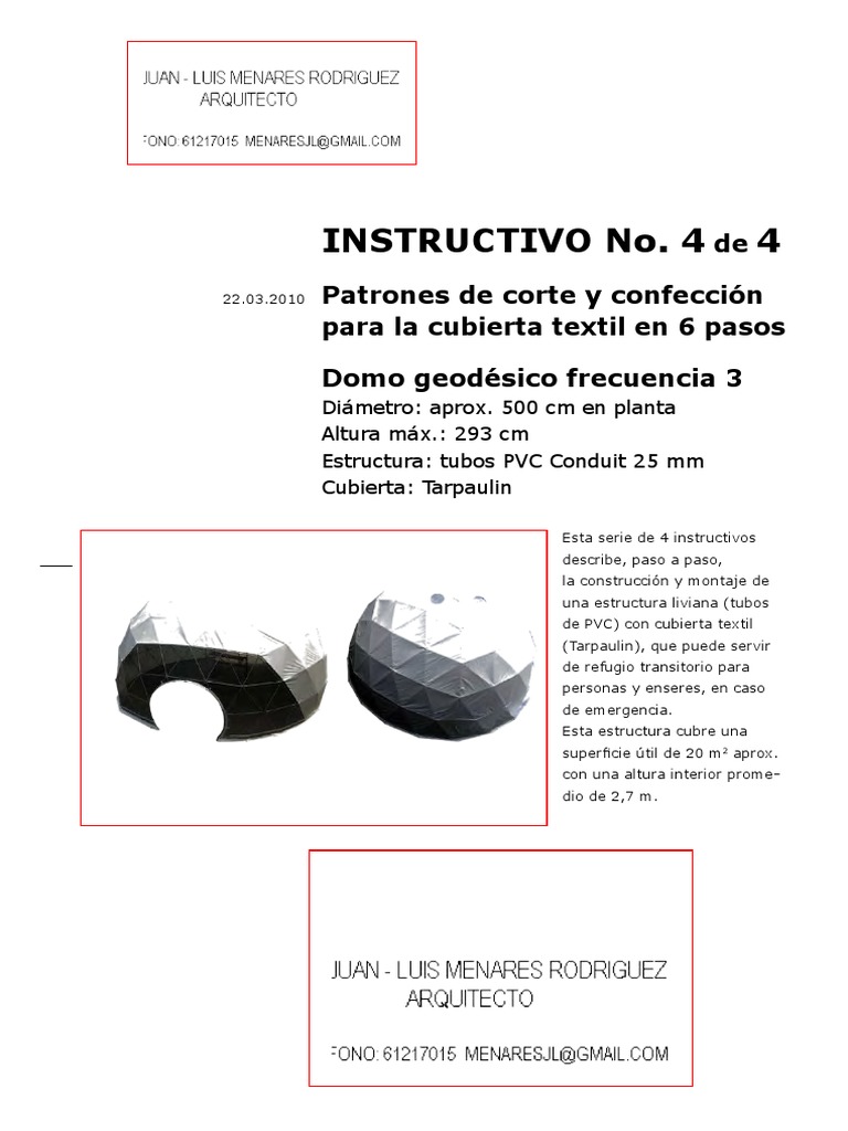 Guía para confeccionar domo geodésico PVC | PDF | Naturaleza