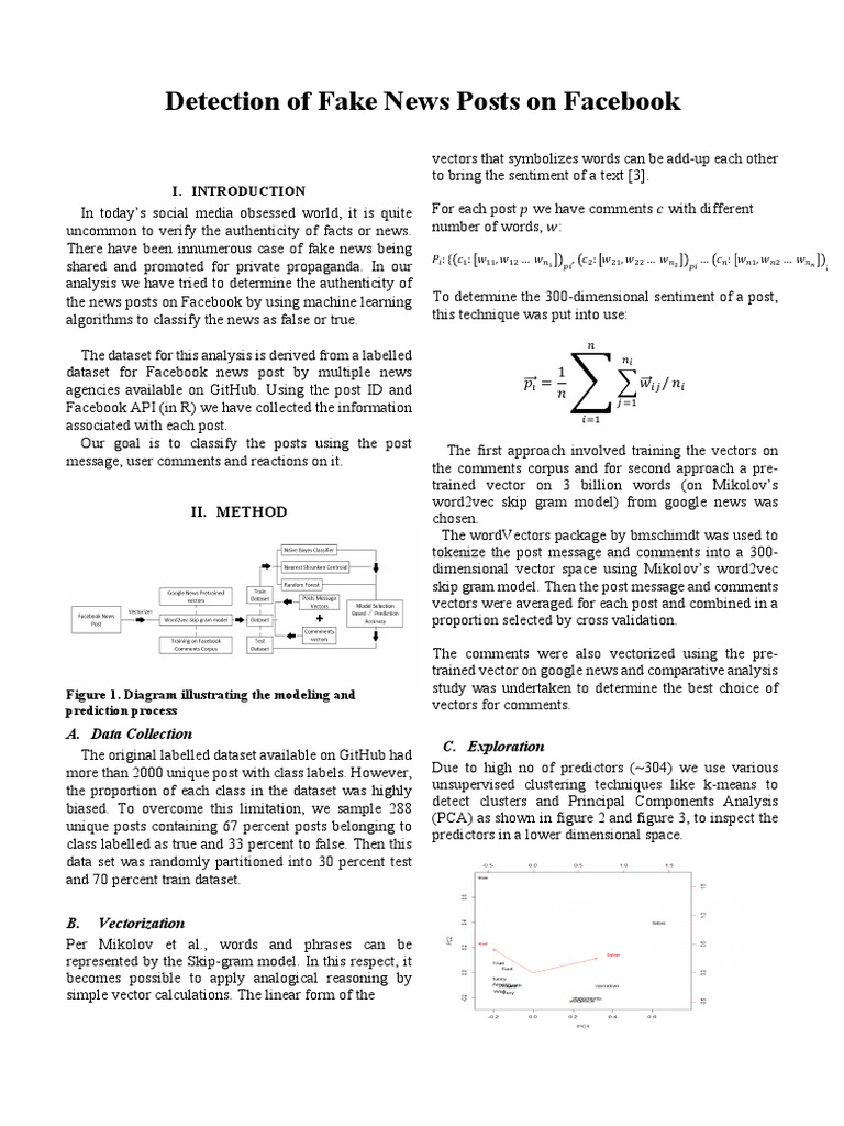 Classifying the Authenticity of Facebook News Posts Using Machine ...