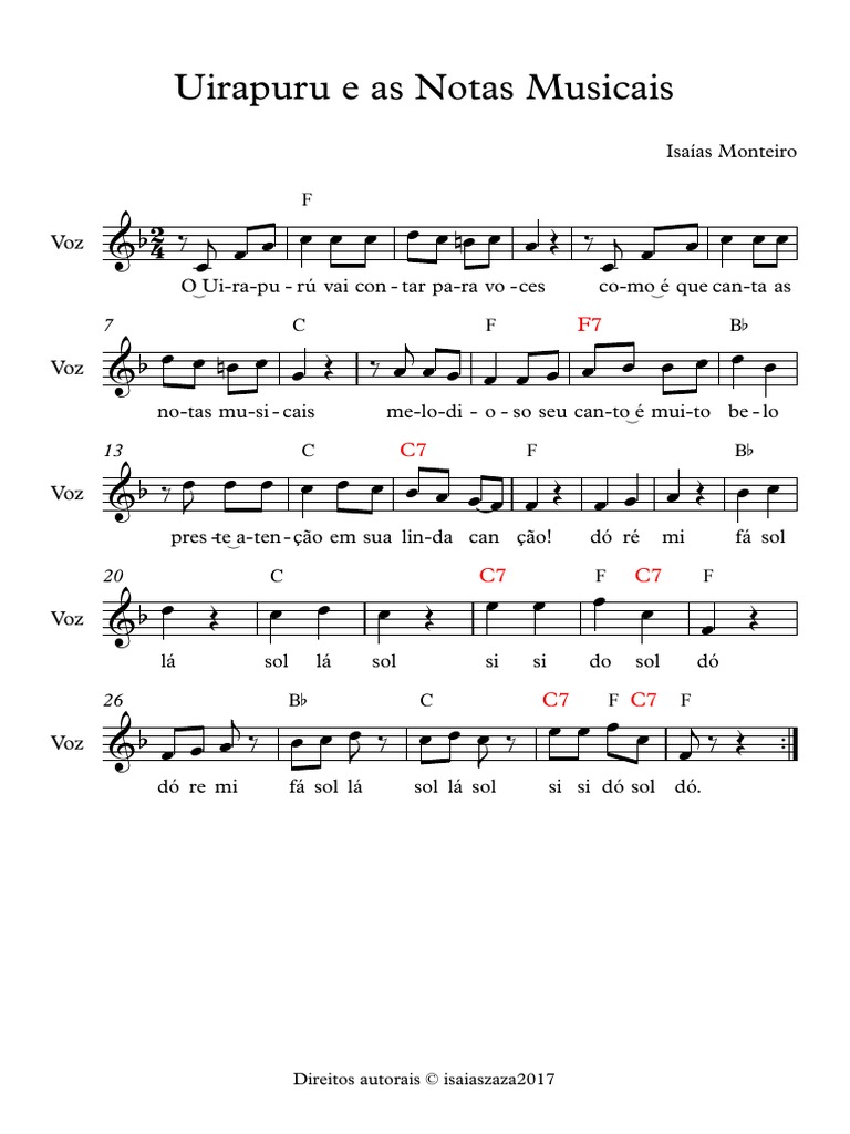 Uirapuru e As Notas Musicais F | PDF