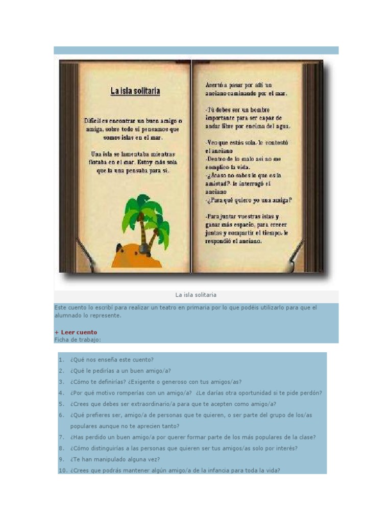Cuento La Isla Solitaria