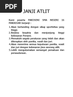 Janji Atlet Dan Janji Wasit | PDF | Bisnis | Olahraga & Rekreasi