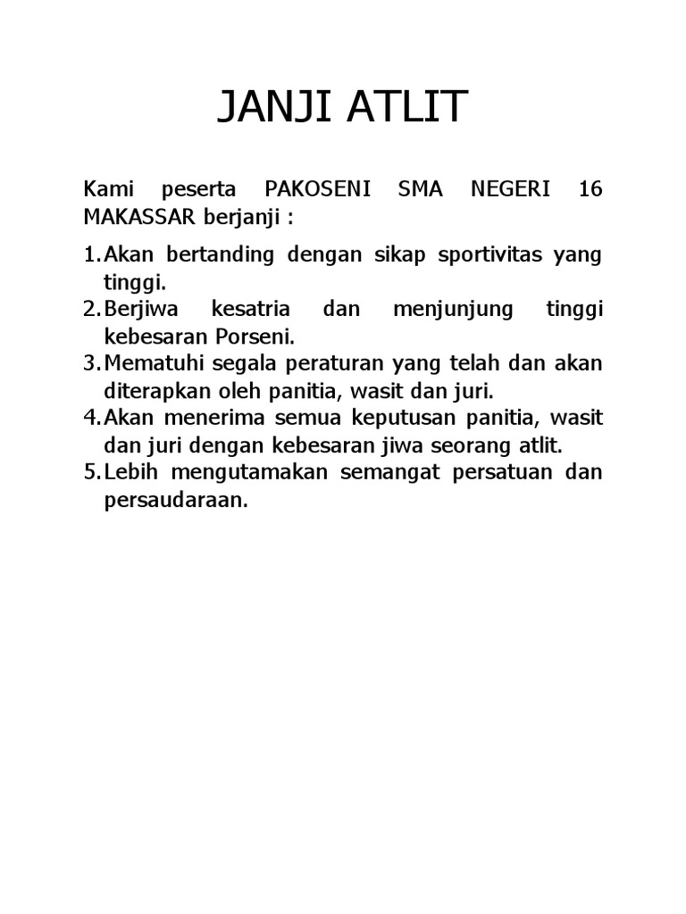 Janji Atlit | PDF