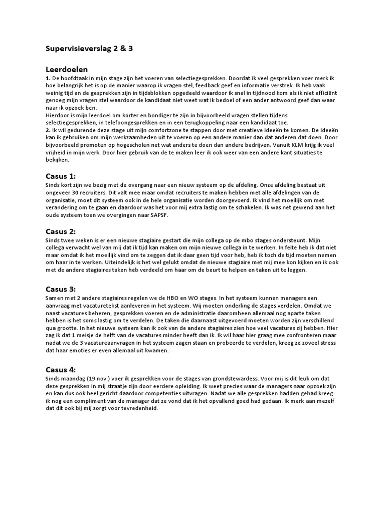 Supervisie Eindverslag | PDF