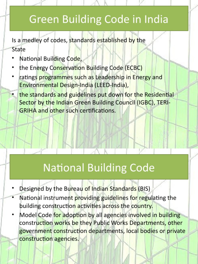 Green Building Code in India | PDF | Leadership In Energy And ...